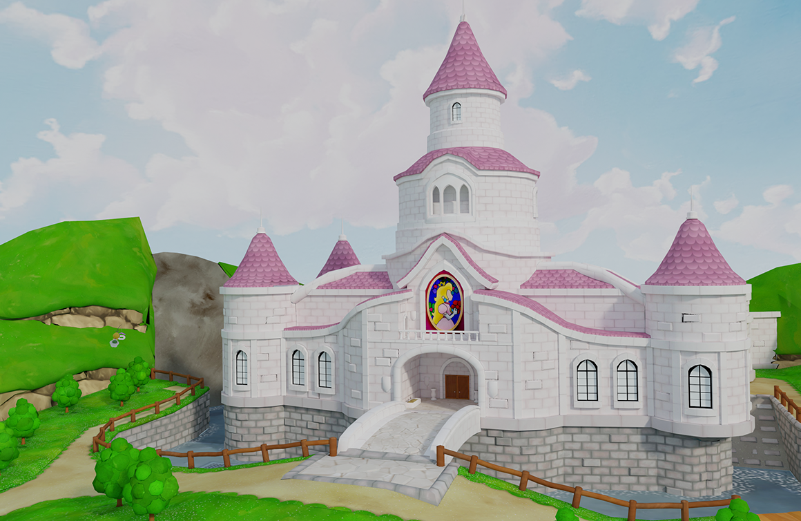 Meta Quest 3 Custom Home: Peachs Castle Exterior | Oculus Qu