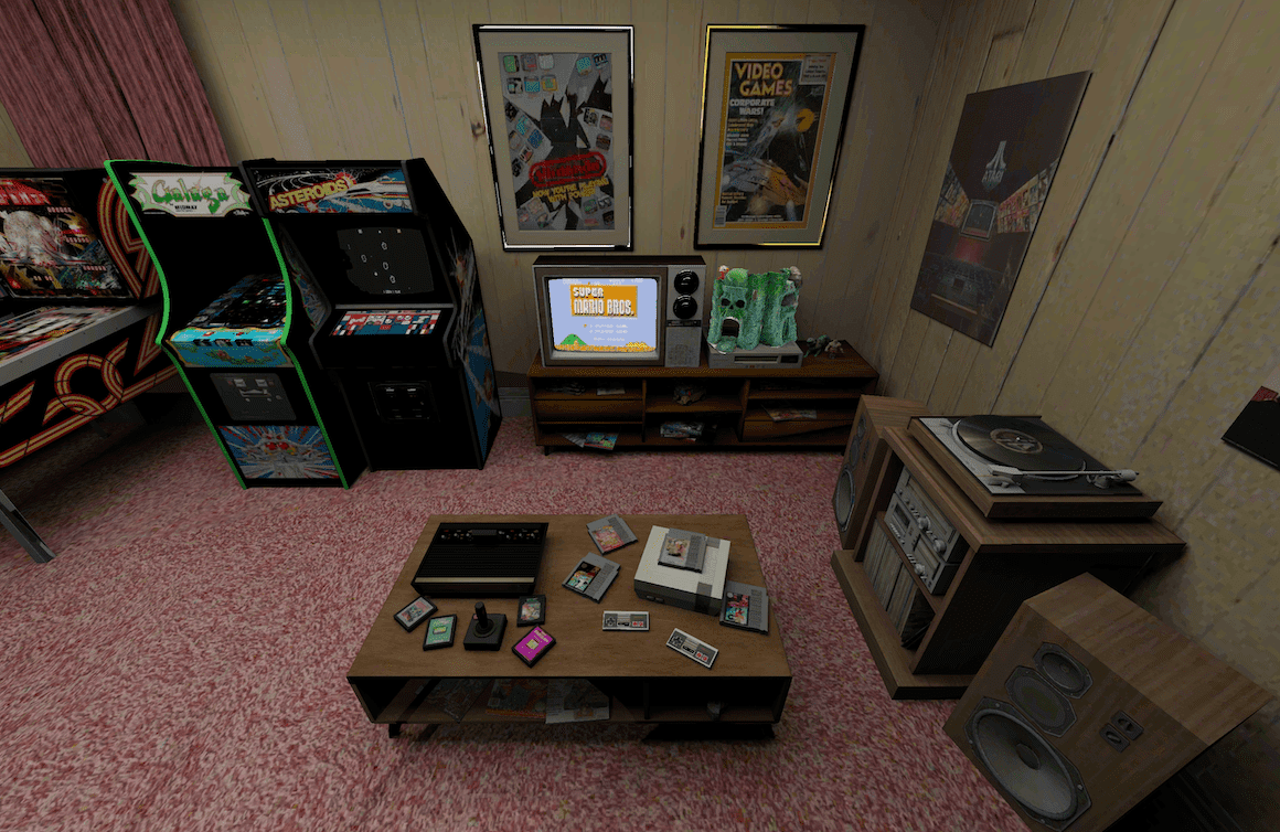 Meta Quest 3 Custom Home: Retro Basement | Oculus Quest 2
